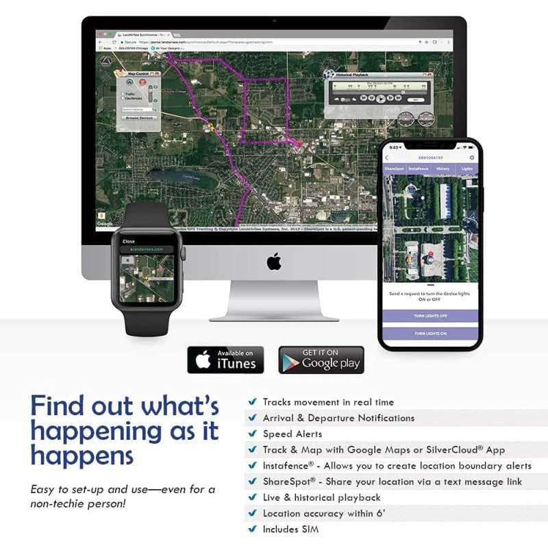 LandAirSea 54 GPS Tracker - Waterproof, Magnetic, Real-Time Tracking