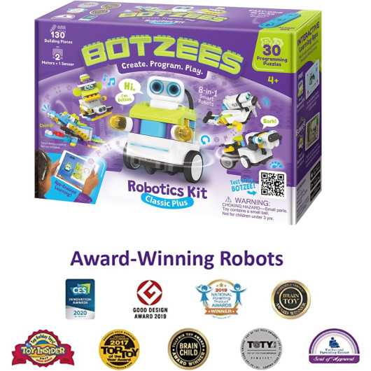 PAI Technology BOTZEES Classic Plus-Advanced AR Coding Robots for Kids