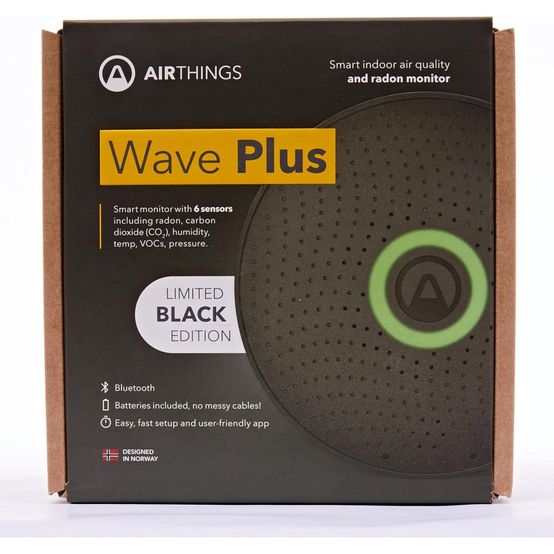 Airthings Wave Plus: Surveillez Radon, CO2 et Qualité de l'Air