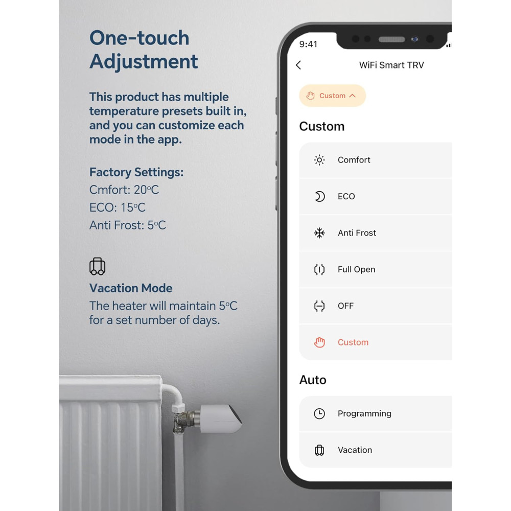 Beok Smart WiFi Radiator Thermostat Tuya/Alexa Compatible