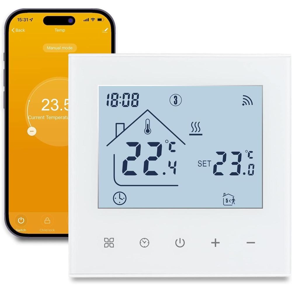Smart Beok WiFi Thermostat: Programmable, Alexa-Compatible