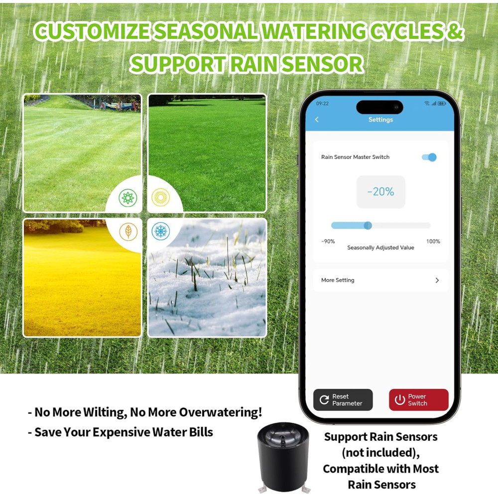 Smart 8-Zone WiFi Sprinkler Controller for Efficient Watering