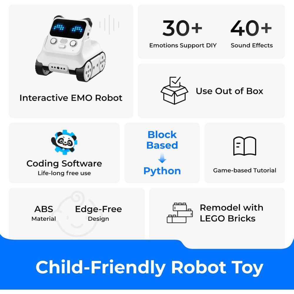 Smart Coding Robot, STEM Toy with Scratch & Python for Kids