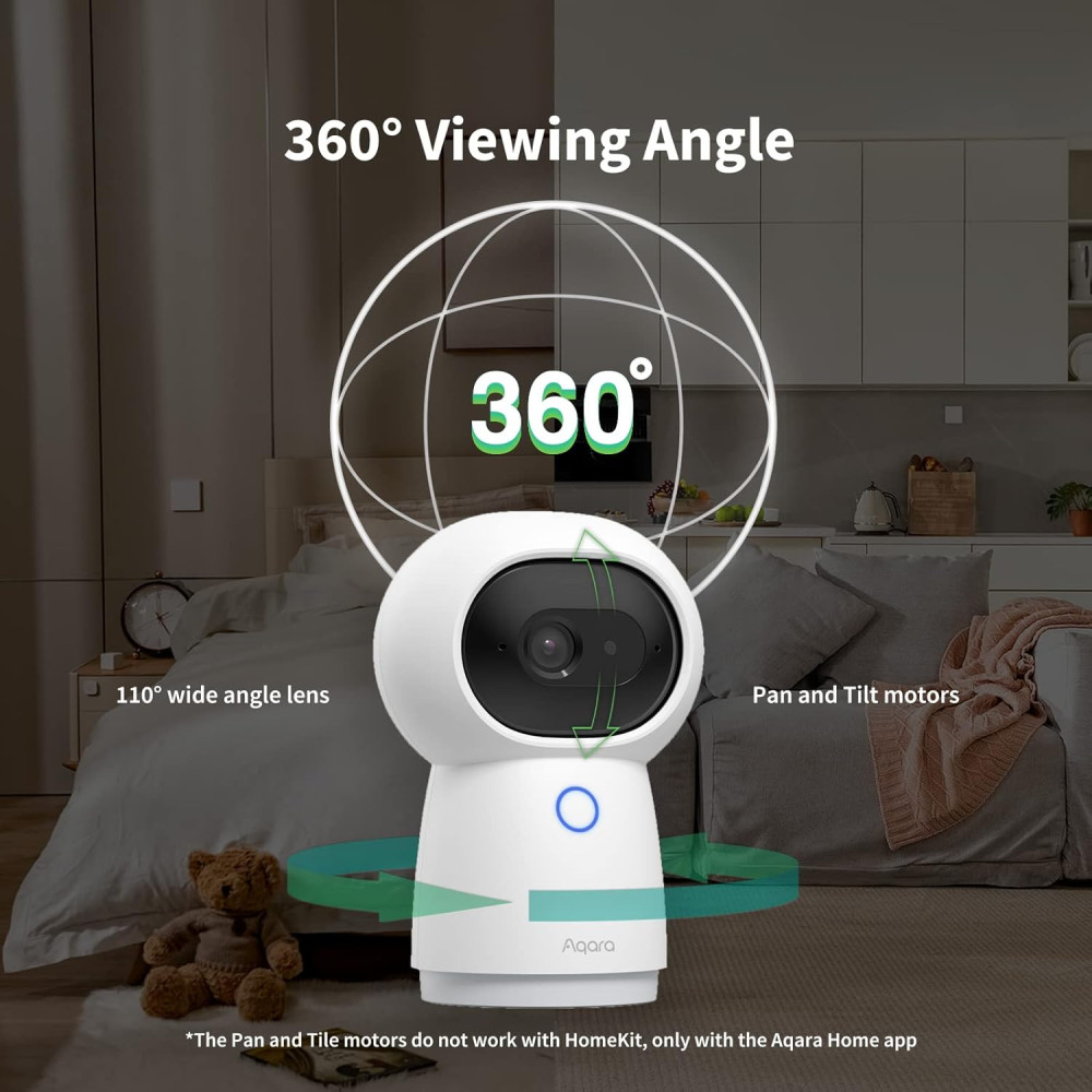 Enhance Home Security: Aqara 2K Indoor Camera Hub with AI & 360° View