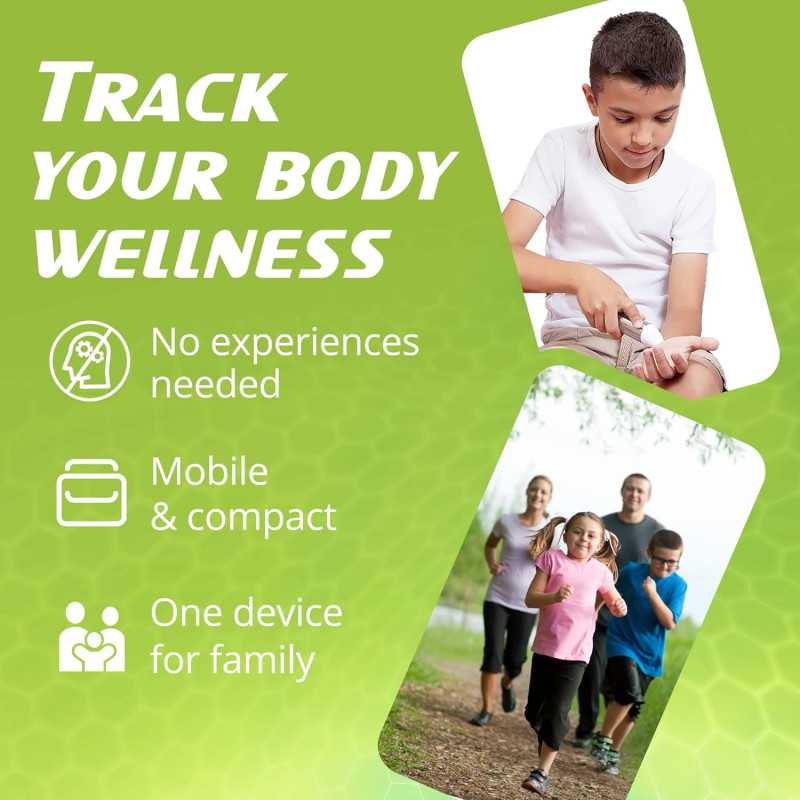 Smart Wellness & Fitness Tracker: Body Conductivity Analyzer with Clear ...
