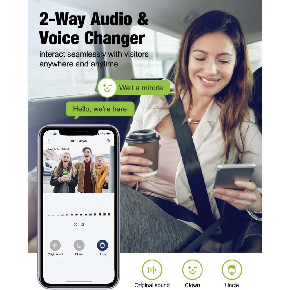 Sonnerie Vidéo Sans Fil MUBVIEW 1080p : Vision Nocturne & Plus