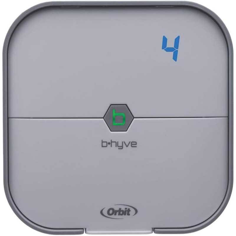 Orbit 57915 B-hyve 4-Zone Smart Sprinkler Controller - Gray