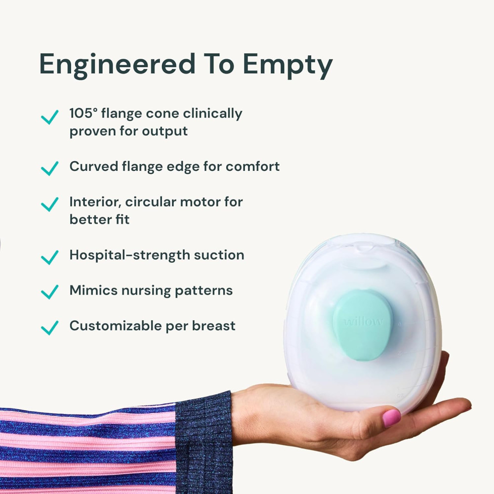 Willow Go : Tire-lait mains libres et portable, idéal postnatal