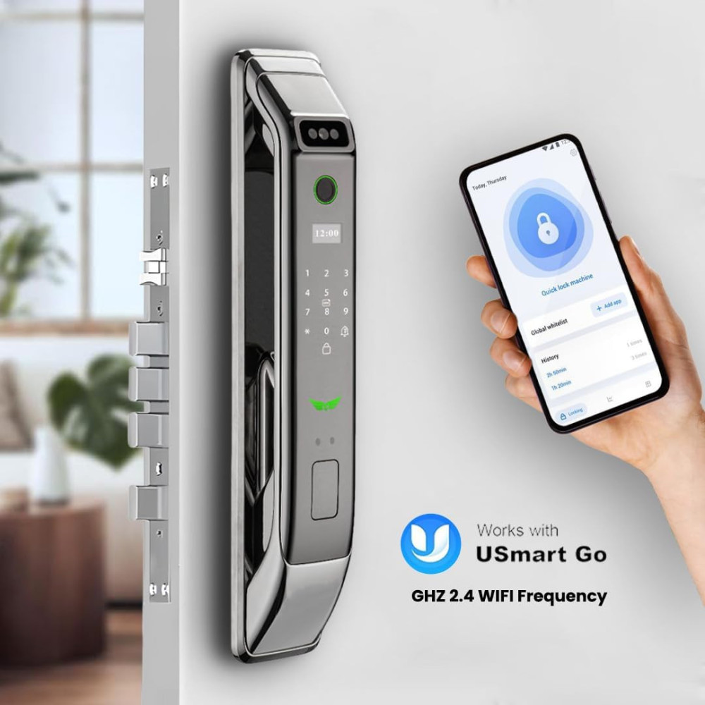 Smart 3D Face Recognition Door Lock with WiFi, Camera & Keyless Entry