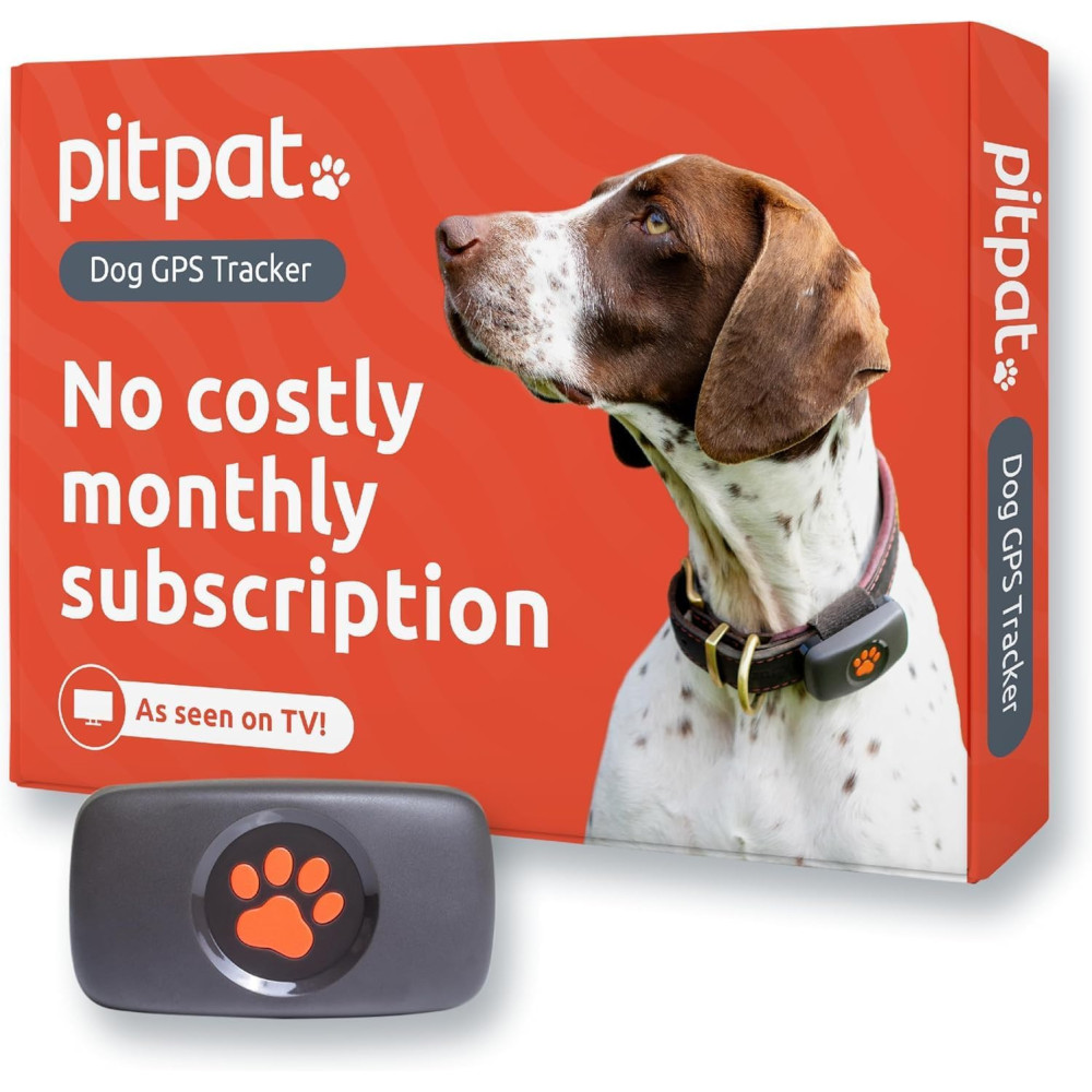 Dog GPS Tracker - No Subscription Fees | Black Pet Locator Device