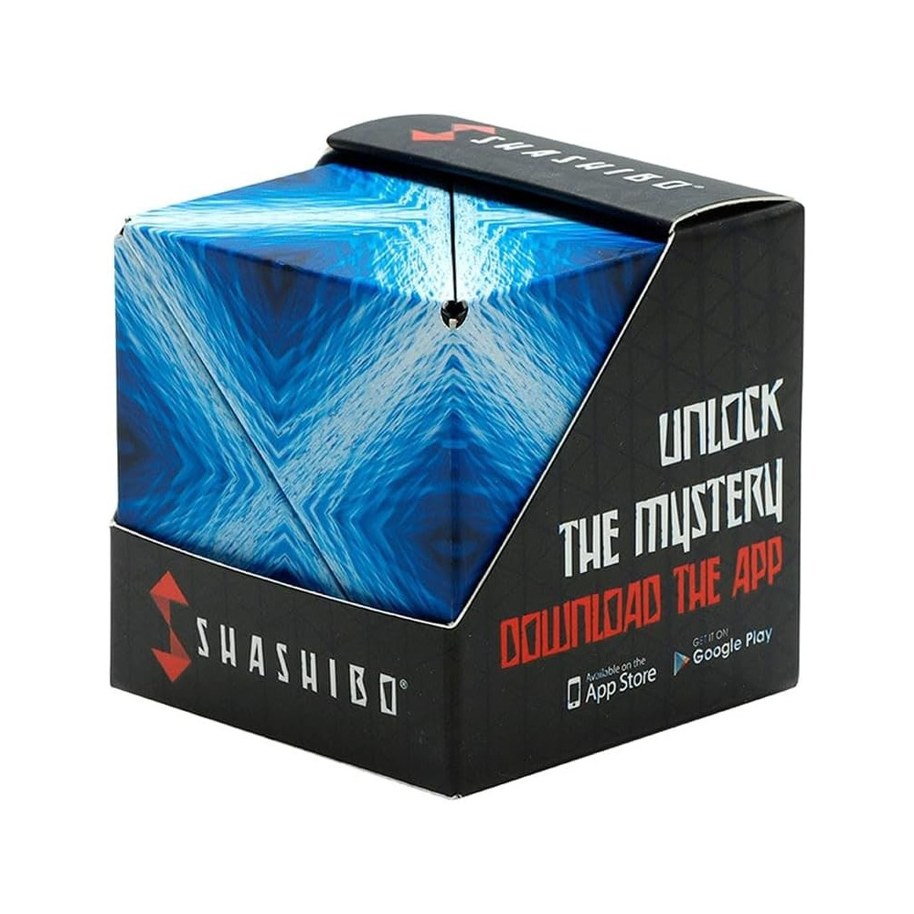 SHASHIBO Shape Shifting Box: Transforming STEM Fidget Cube - Blue Planet