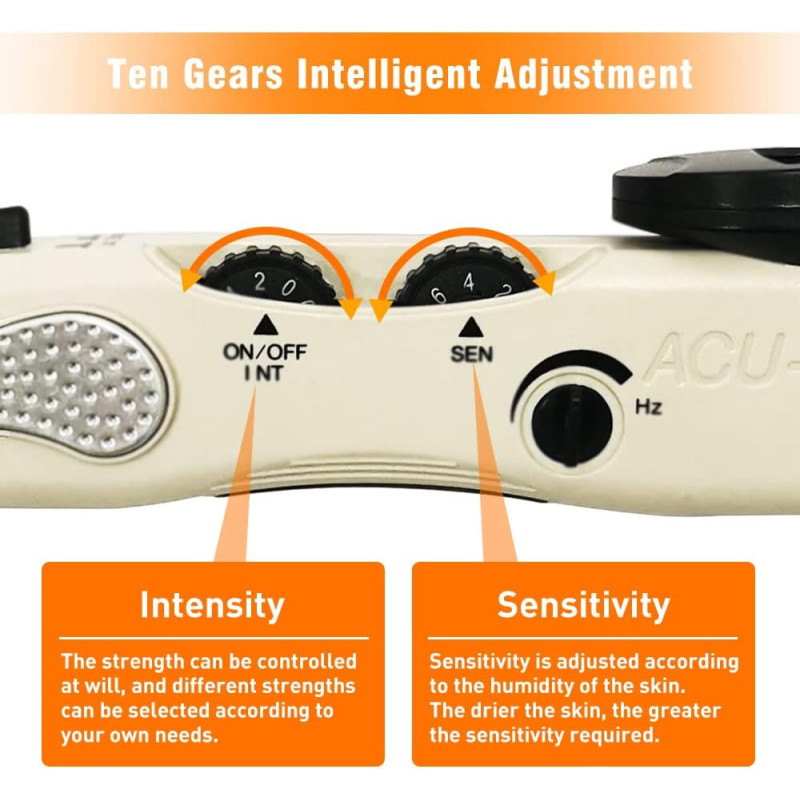 Rechargeable Electronic Acupuncture Pen with 3 Massage Heads