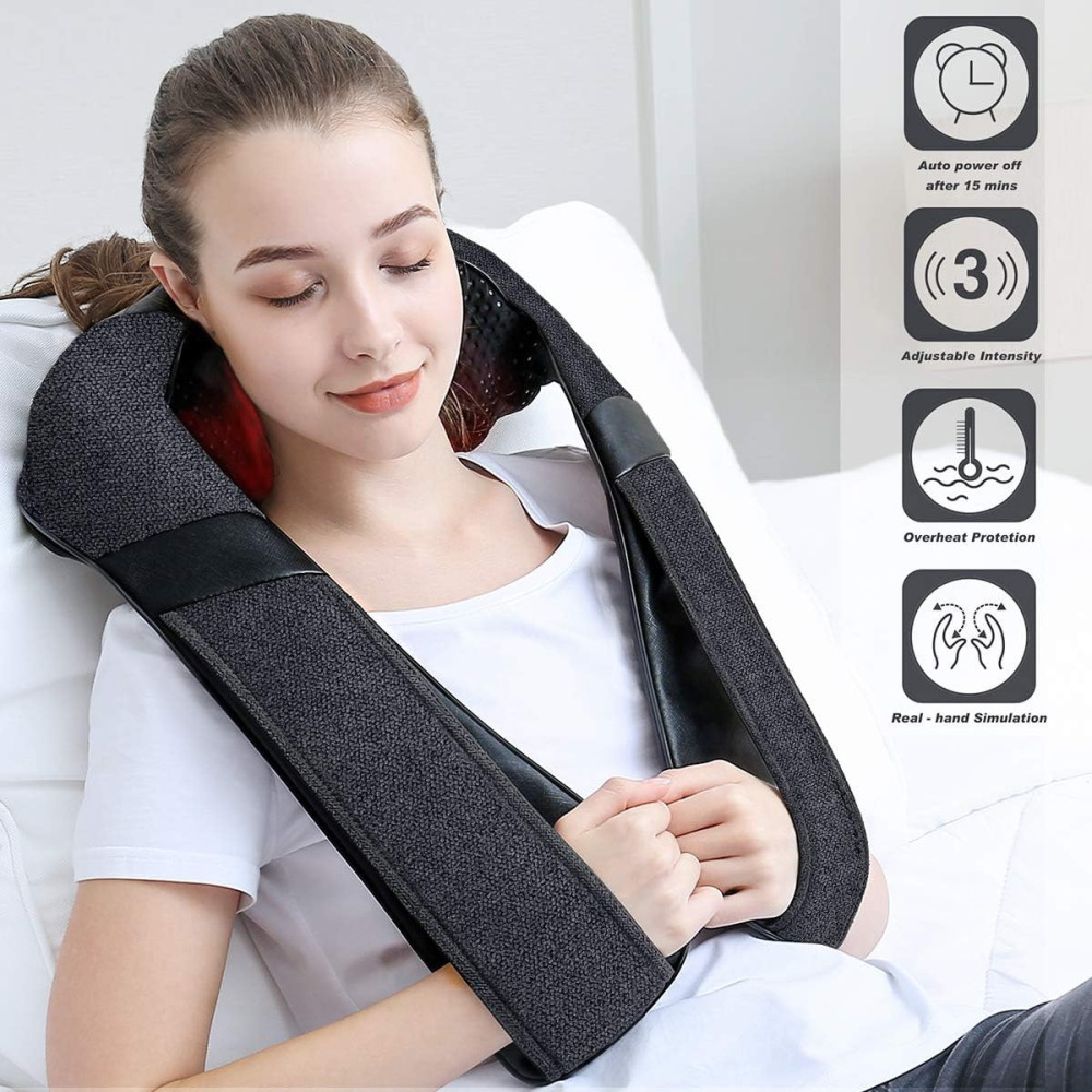 Mirakel Shiatsu Massageur Dos & Cou Chauffant - Soulagement Profond