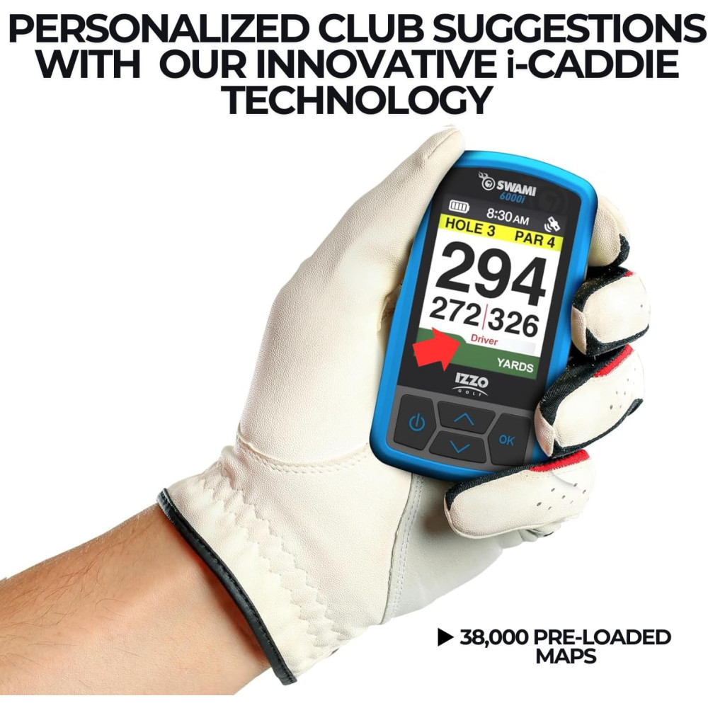 Izzo Swami 6000 Golf GPS - Waterproof, Color Display & Scorekeeper