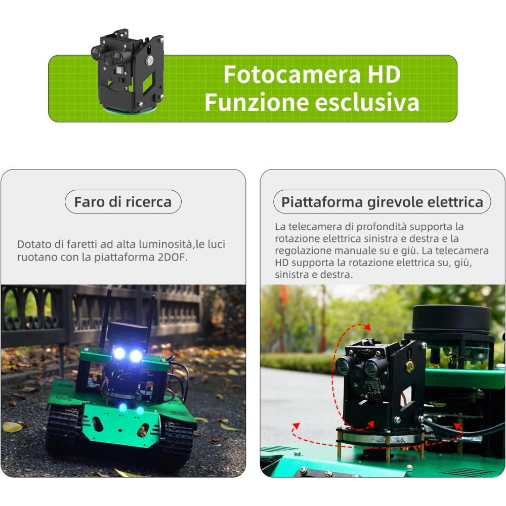 Yahboom Raspberry Pi 4B AI Robot Tank Kit with 3D Scanner & ROS Coding