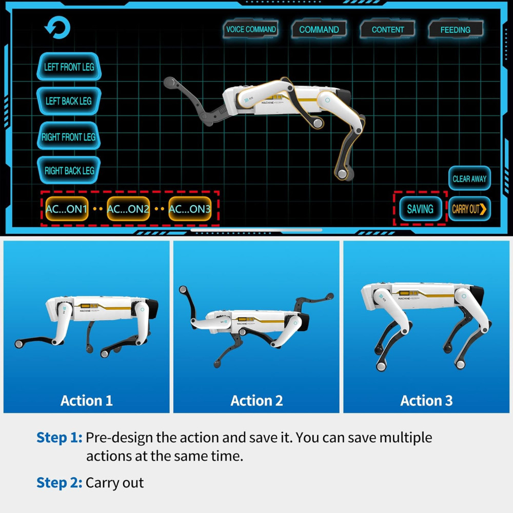 Chien Robot Intelligent - STEM Interactif avec Contrôle Vocal