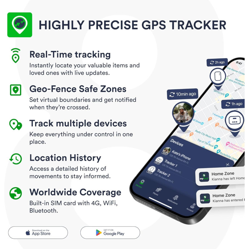 4G LTE Magnetic GPS Tracker for Vehicles - Real-Time Location + App