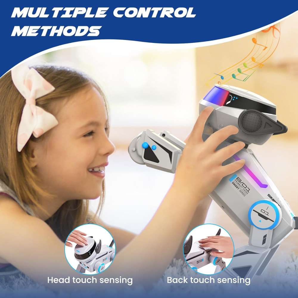 Interactive Robot Dog Toy for Kids – Bluetooth, Dance, Touch Sensor