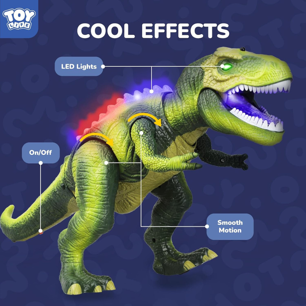 STEAM Remote Control Dinosaur Toy with Light, Sound & Dancing Robot