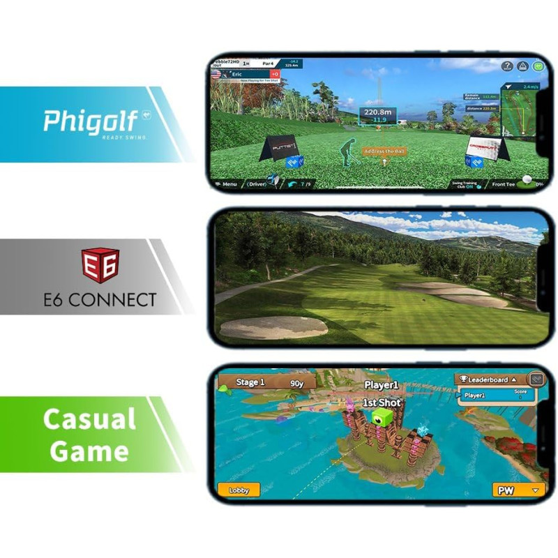 PHIGOLF Home Golf Simulator: Motion Sensor & Swing Stick for Indoor Fun