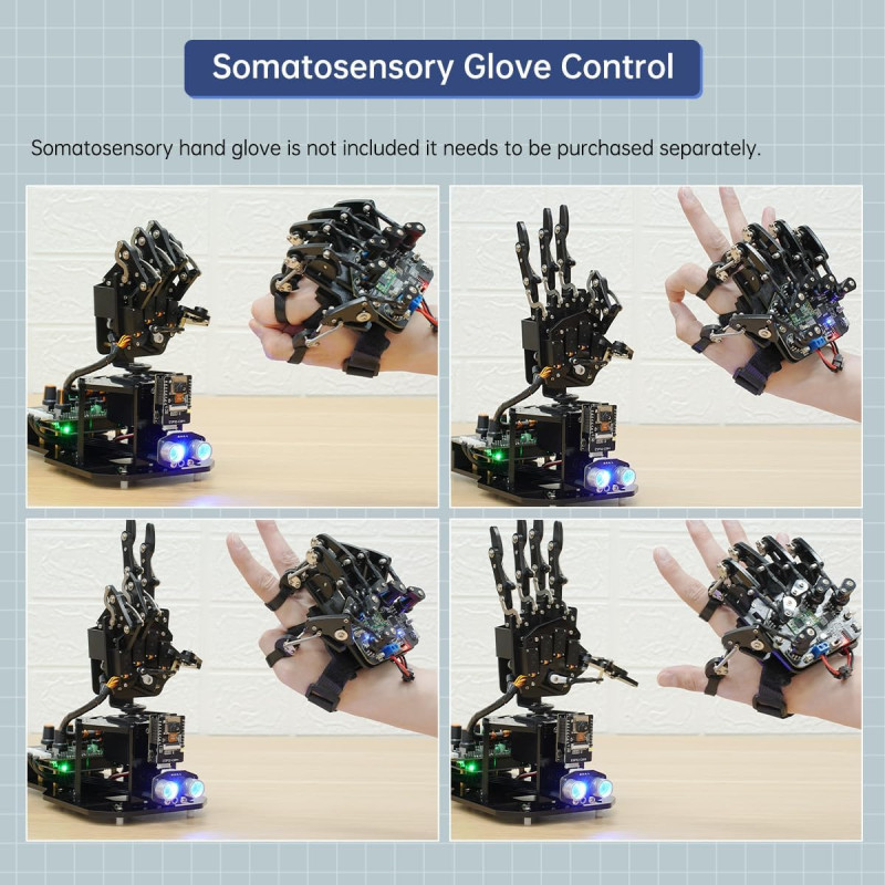 Main Bionic Robot Hand Arduino Open Source DIY Kit 5 Doigts