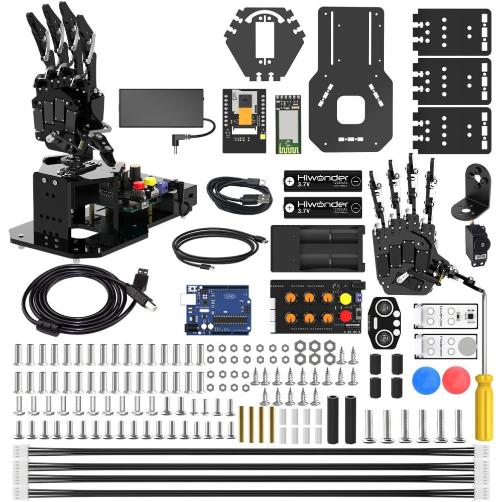 DIY Arduino AI Bionic Robot Hand Kit | 5-Finger Mechanical Arm Set