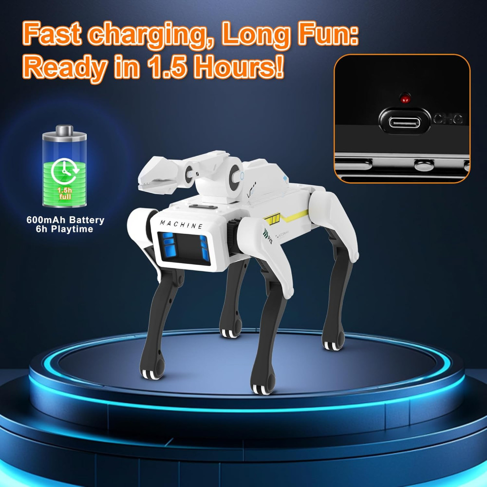 Robot Chien Interactif Claw - Voix & Télécommande, 30+ Actions