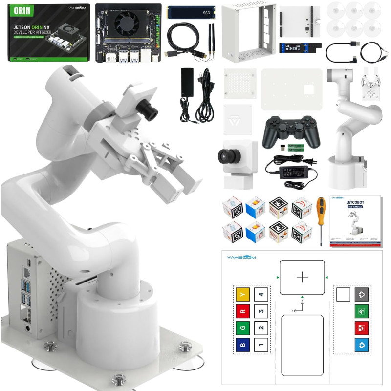 Yahboom 7Axis Robot Arm for Jetson Orin NX 16GB AI & APP Control