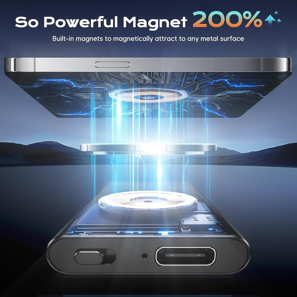 Magnetic Voice Activated Recorder 64GB - 7000Hrs, DSP 5.0 AI Noise Cancel