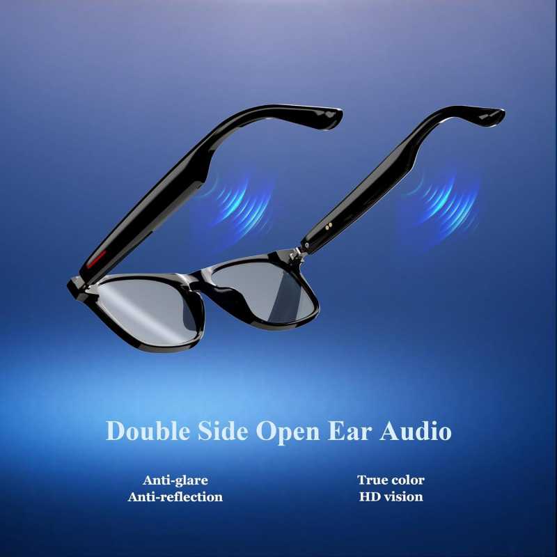 Blackview 5.3 Bluetooth Smart Glasses with Open Ear Speaker & Blue ...