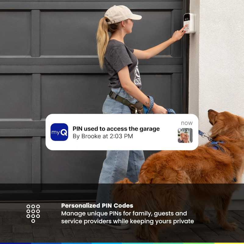 myQ Smart Garage Door Video Keypad with Camera & Smartphone Control